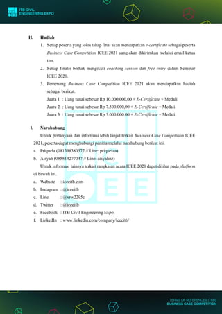 Tor peserta umum business case competition icee2021 | PDF