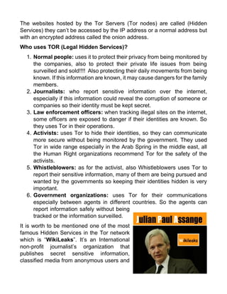 Tor project and Darknet Report | PDF