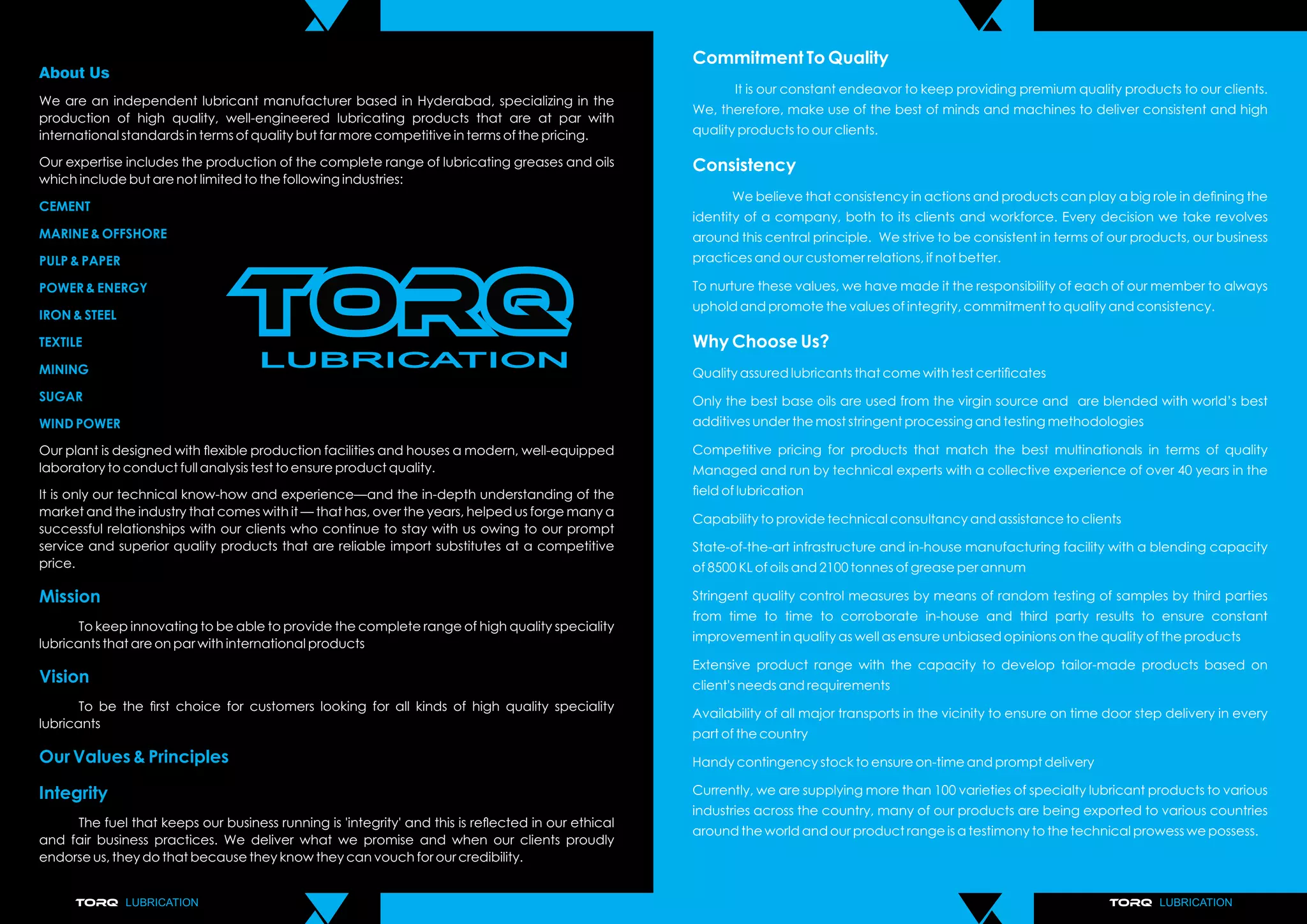 Torq Speciality Lubricants for critical applications | PDF