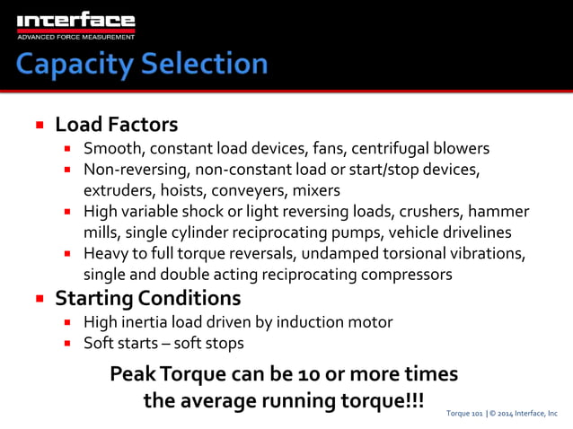 Torque 101 Webinar - How to Choose a Torque Transducer | PPT