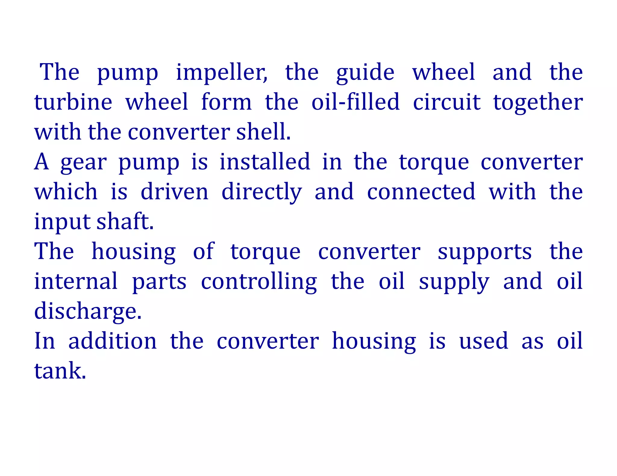 Torque converter operation & maintenance | PDF