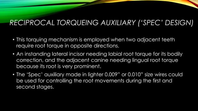 The Root Torqueing Auxiliaries in Orthodontics | PDF | Oral care ...