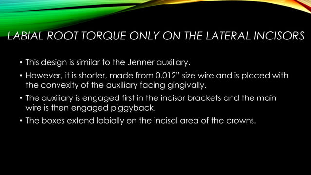 The Root Torqueing Auxiliaries in Orthodontics | PDF | Oral care ...