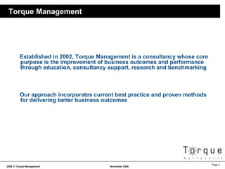 Torque Management Business Performance Improvement | PPT