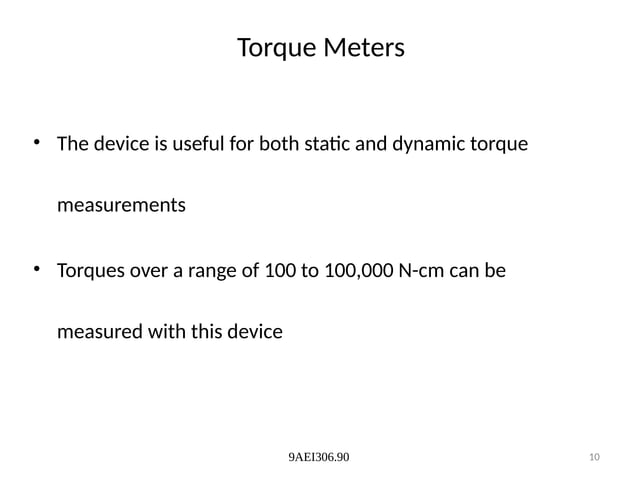 Torque Measurement transducers-Torque, torque measurement | PPT