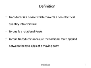 Torque Measurement transducers-Torque, torque measurement | PPT