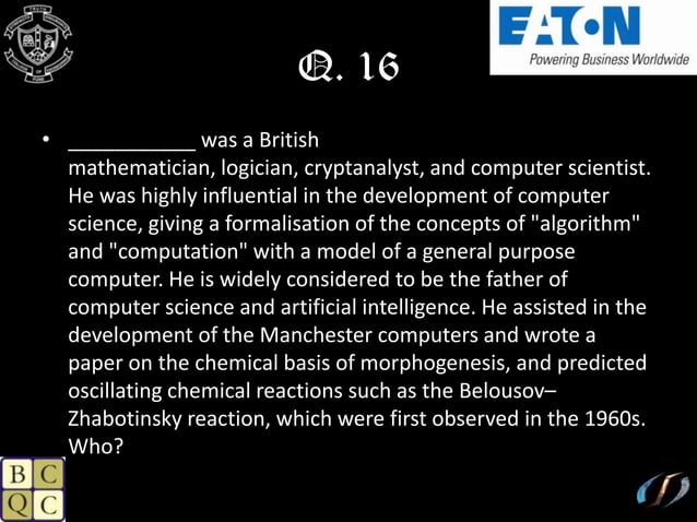 Torquest ’13 elims answers | PPT