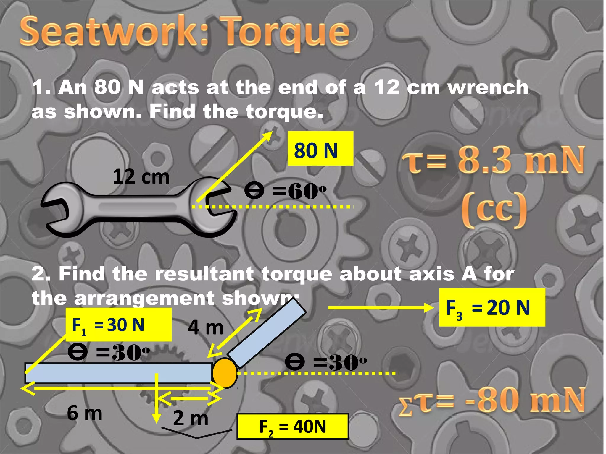 Torque,stability and equilibrium | PPT