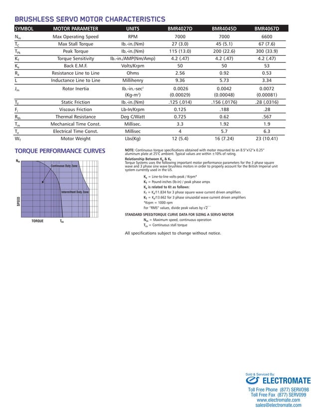 Torque systems bmr4000_specsheet | PDF