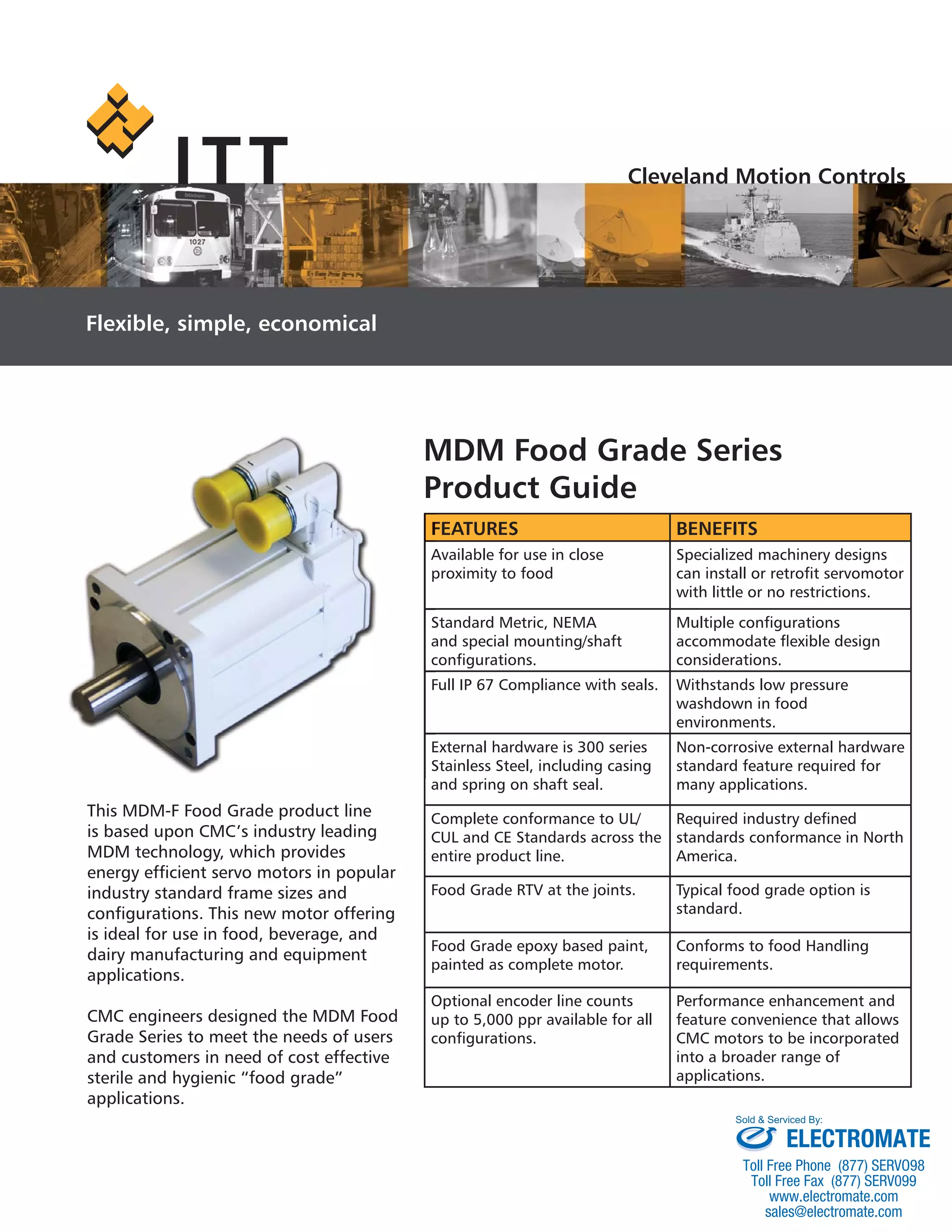 Torque systems mdm_servo_motor_food_grade_product_guide | PDF