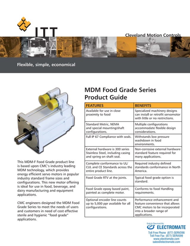 Torque systems mdm_servo_motor_food_grade_product_guide | PDF | Home ...