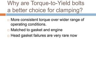 Torque to yield fasteners | PPTX