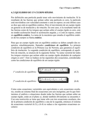 Torque y equilibrio de cuerpo rígido. | PDF