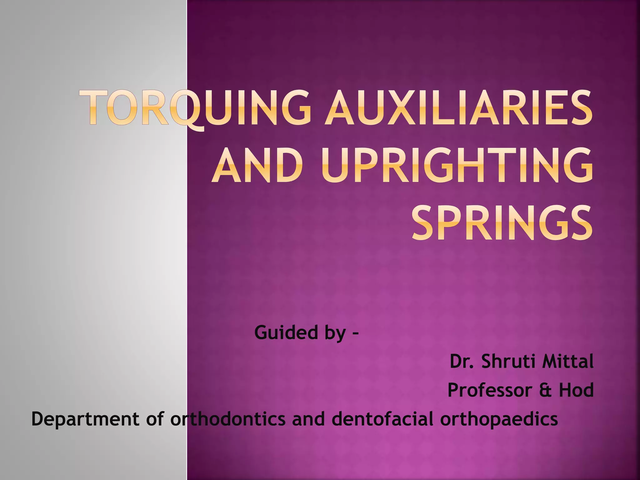 Torquing auxiliaries | PPTX