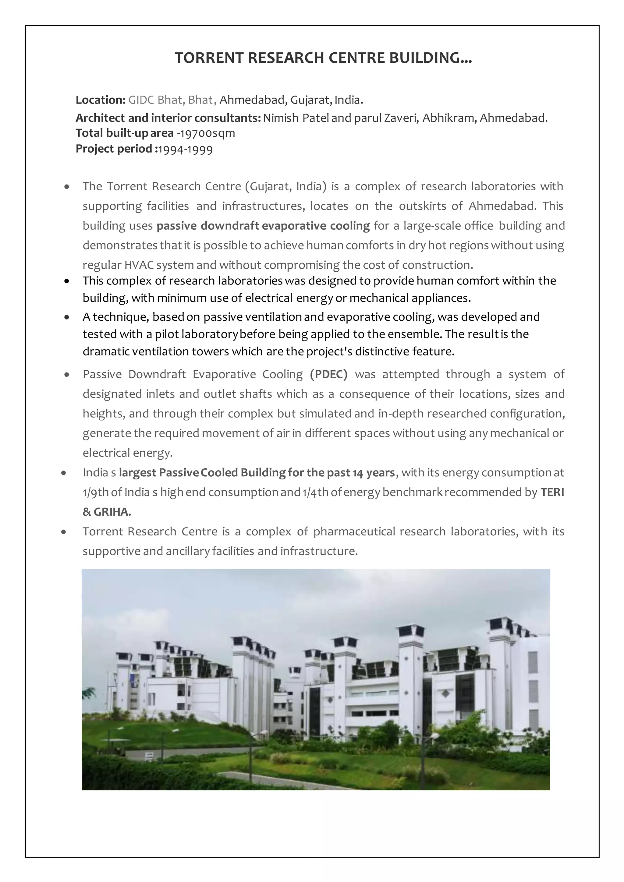 Torrent research building spa | DOCX