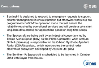 THE SENTINEL-1 MISSION AND ITS APPLICATION CAPABILITIES | PPT