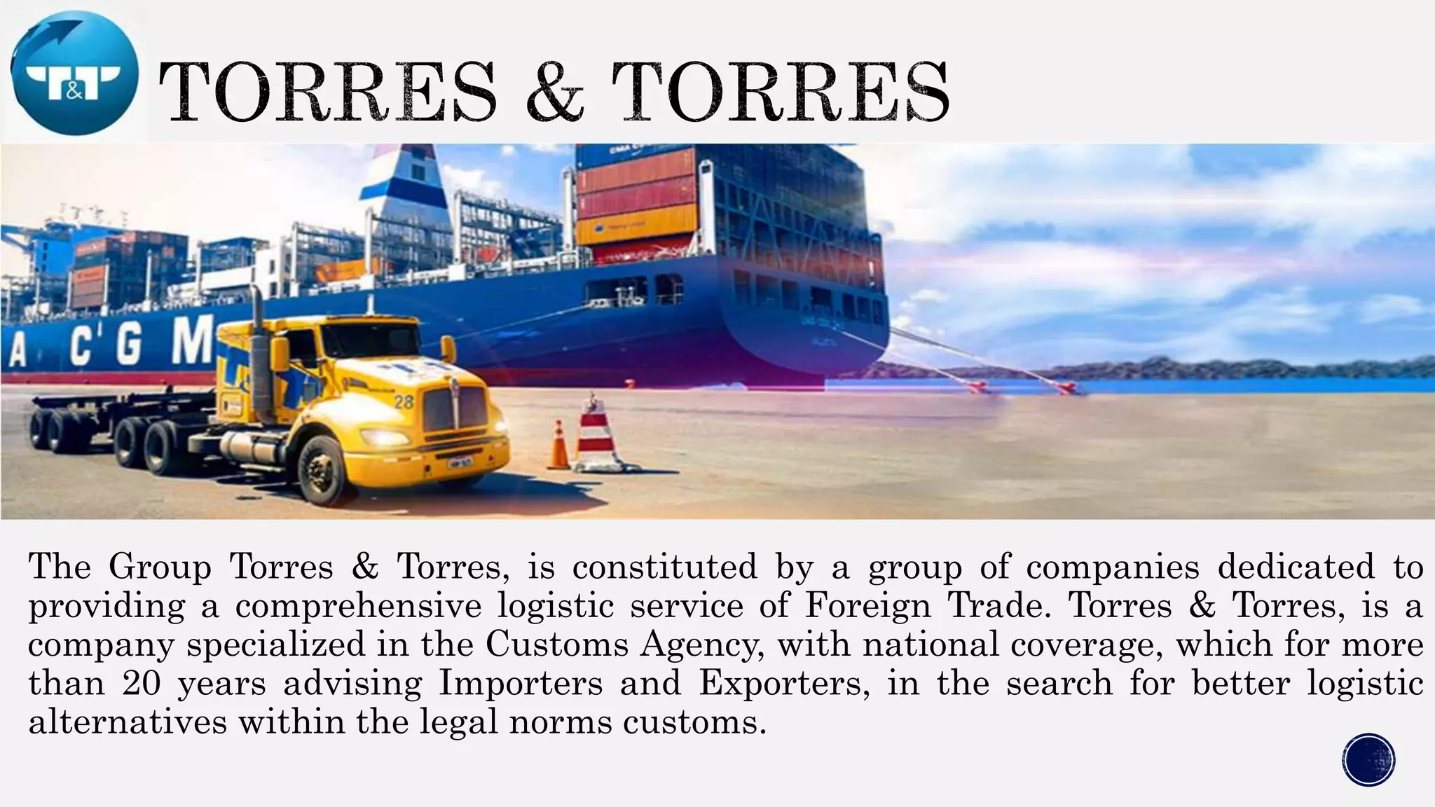 Torres and Torres logistics tutorial work | PPTX