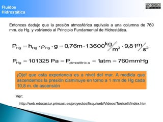 Experiencia de Torricelli | PPTX
