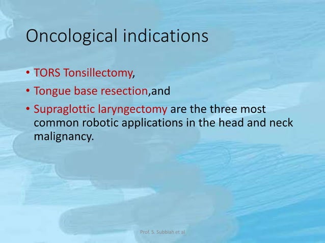 TORS.pptx | Ear, Nose and Throat Conditions | Diseases and Conditions