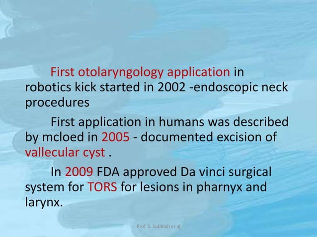 TORS.pptx | Ear, Nose and Throat Conditions | Diseases and Conditions