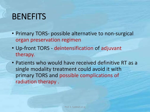TORS.pptx | Ear, Nose and Throat Conditions | Diseases and Conditions