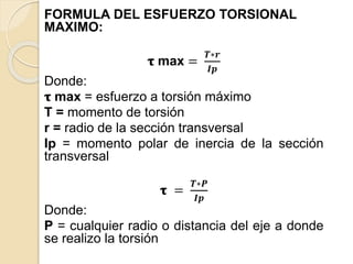 Esfuerzo a Torsión | PPTX