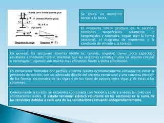 TORSION para construcciones metalicas y de madera | PPTX