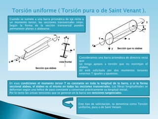 TORSION para construcciones metalicas y de madera | PPTX
