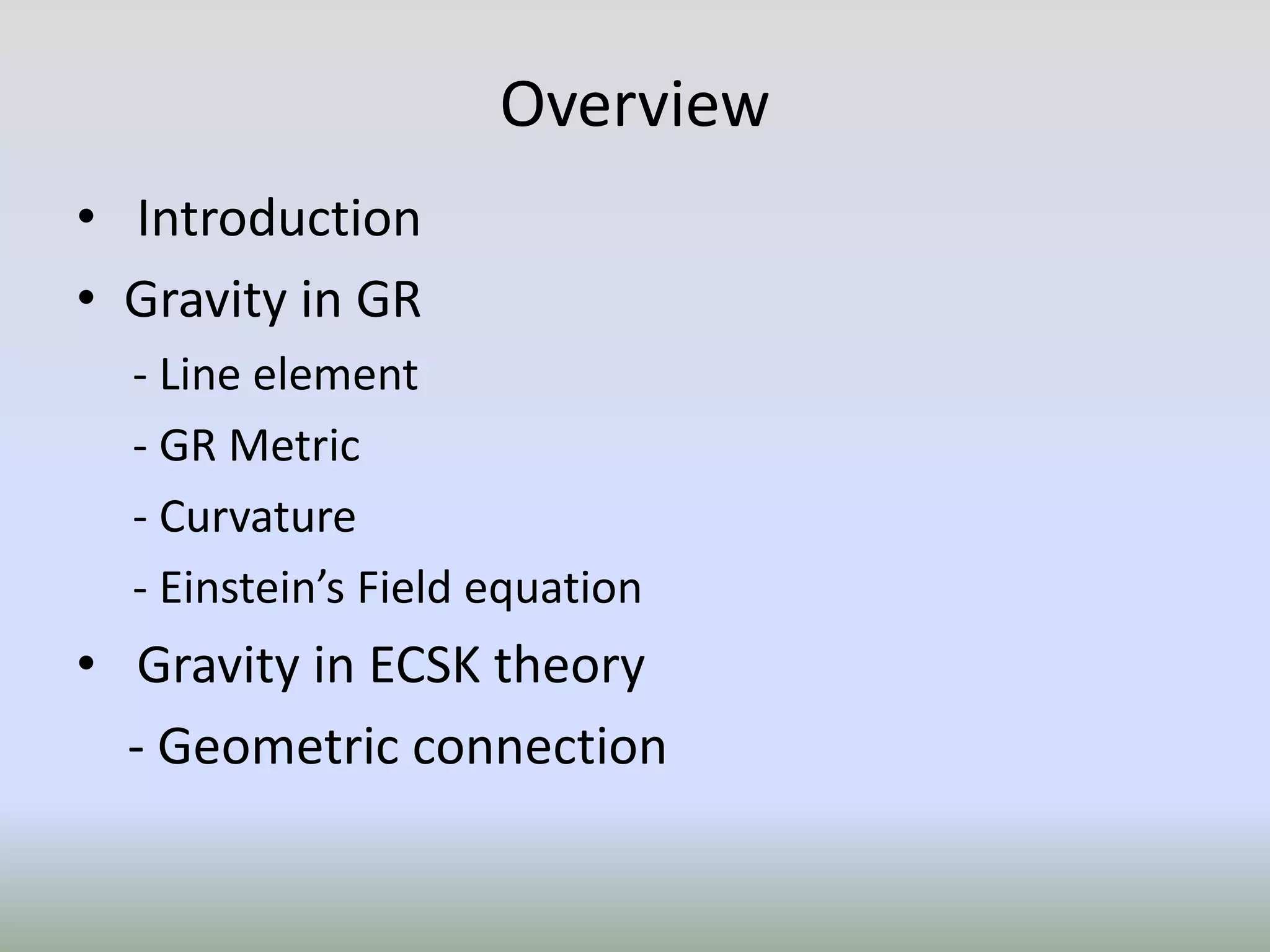 Torsion and gravity seminar | PPT
