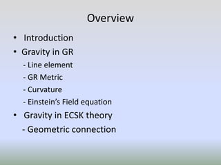 Torsion and gravity seminar | PPTX