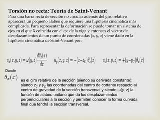 Torsion en vigas de seccion circular | PPTX