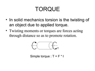 Torsion Force Examples