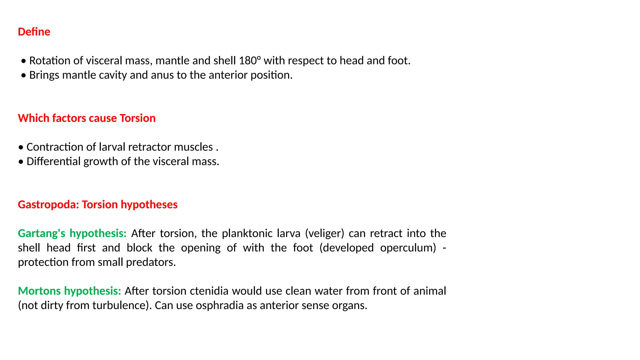 Torsion in Mollusca, Mechanism of torsion | PPTX
