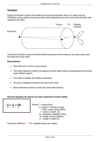 Introduction to Torsion | DOC