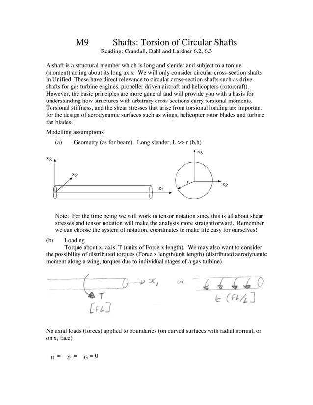 Torsion of circular shafts | PDF
