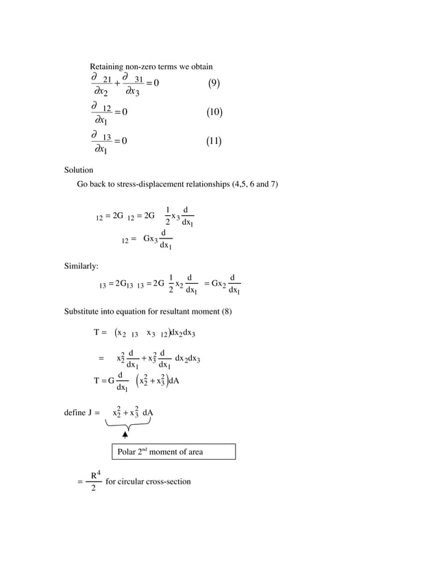 Torsion of circular shafts | PDF