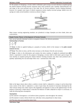 Torsion of circular shafts | DOCX