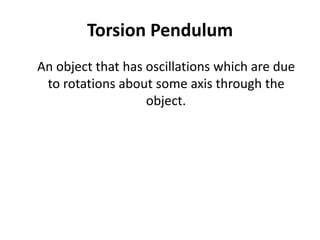 Torsional Pendulum