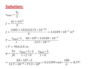 Torsion problems 2 | PPT