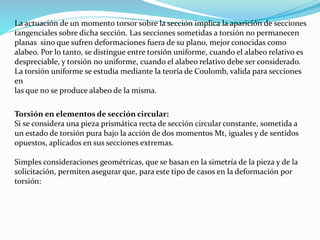 TORSION RESISTENCIA DE MATERIALES II | PPTX