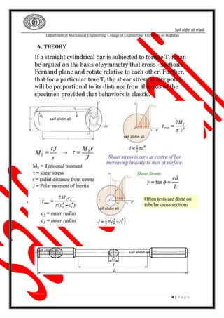 Torsion test | PDF