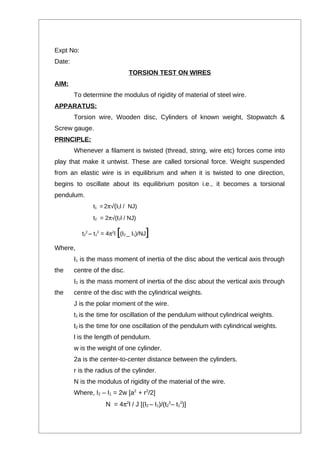 Torsion test | PDF
