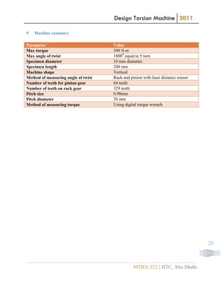 Torsion test machine design | PDF