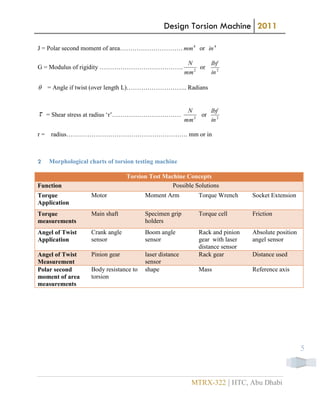 Torsion test machine design | PDF