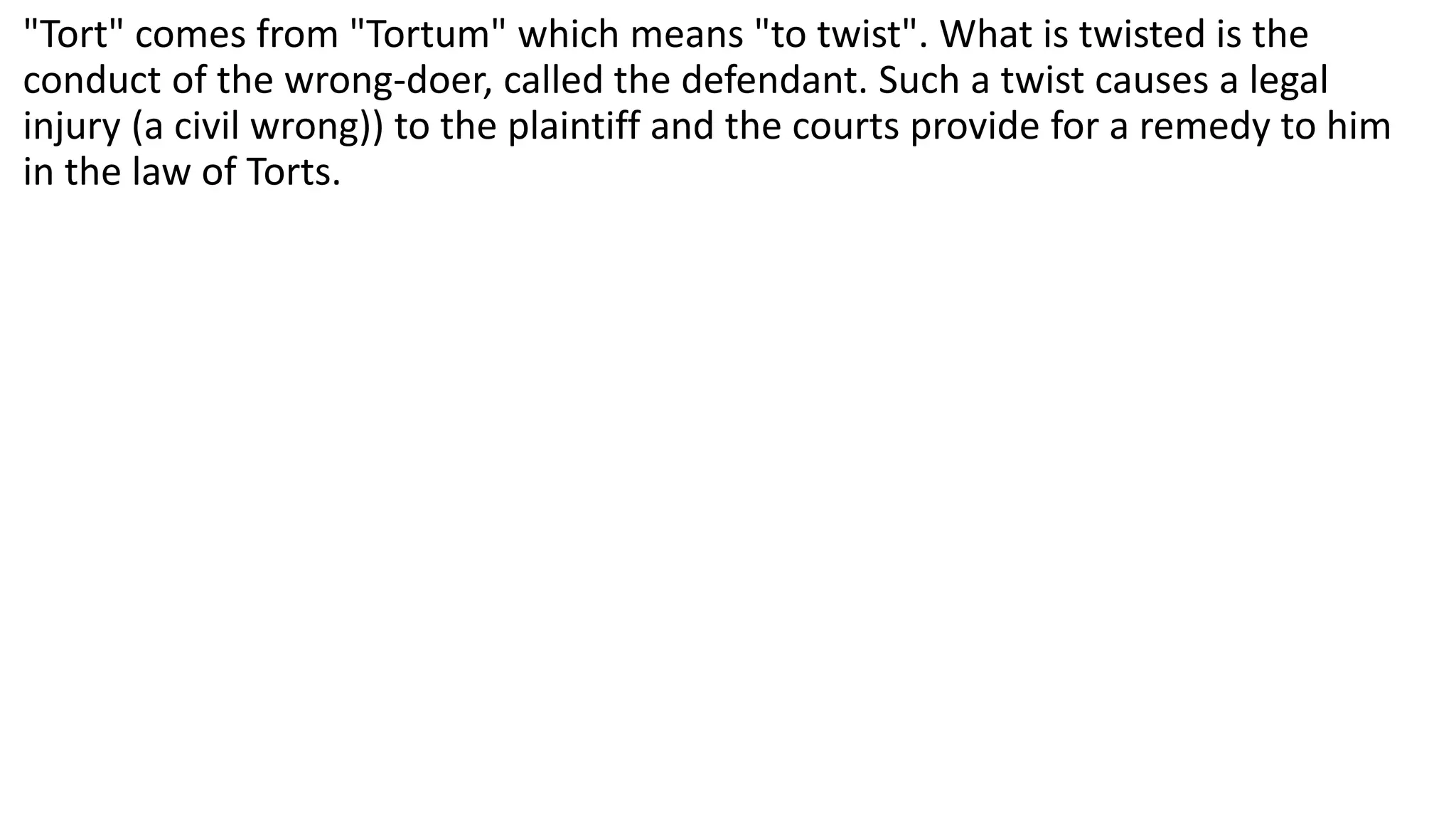 Tort-Lecture-1.on the introduction to tort pptx | PPT