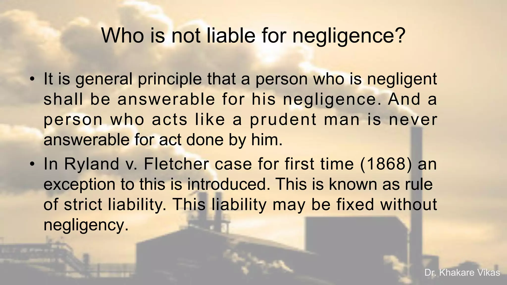 Tort strict absolute liability | PDF