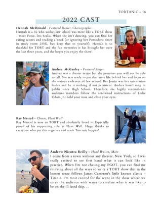 TORTanic Playbill | PDF