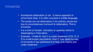 Tort defamation | PDF