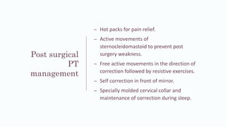 Torticollis and its P.T. Management | PPTX