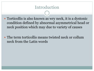 Torticollis | PPTX